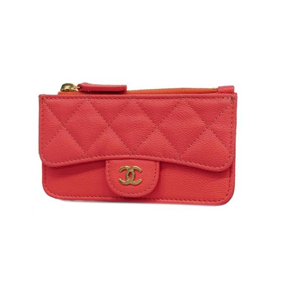 CHANEL | Accessories | Chanel Coin Case Matelasse Caviar Skin Pink ...